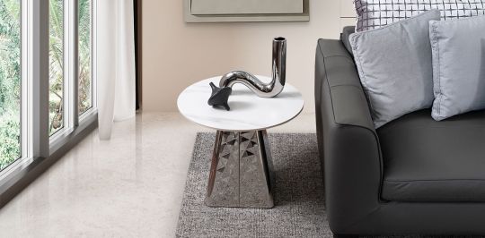 Mesa Lateral Redonda Winter Plata