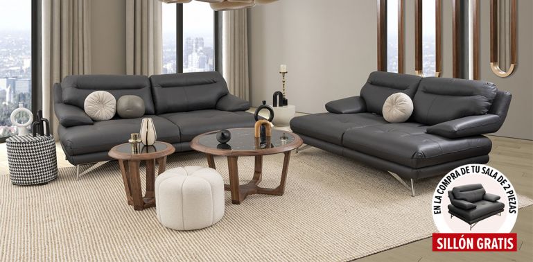 Sala Piel Match Colette Dark Grey (Boal)